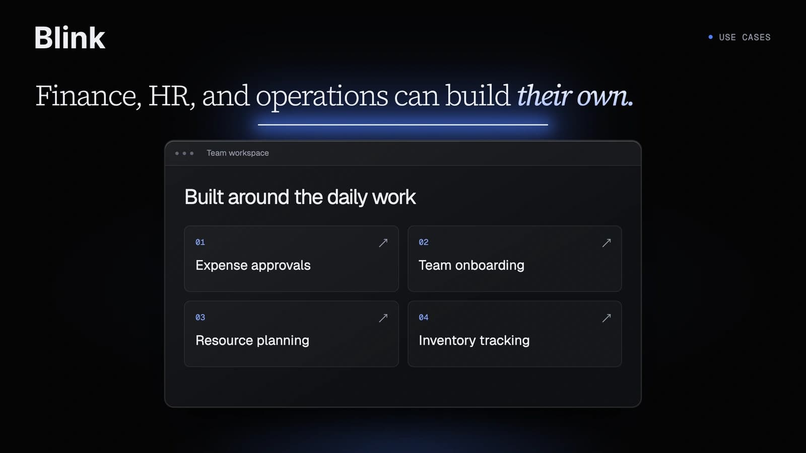 Finance, HR, and operations can build their own. AI tools for non-technical teams. Conceptual illustration.
