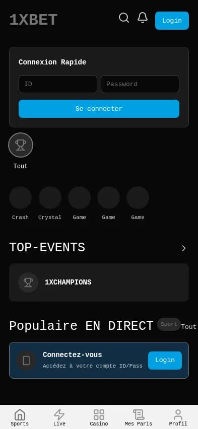 1xBet App Clone