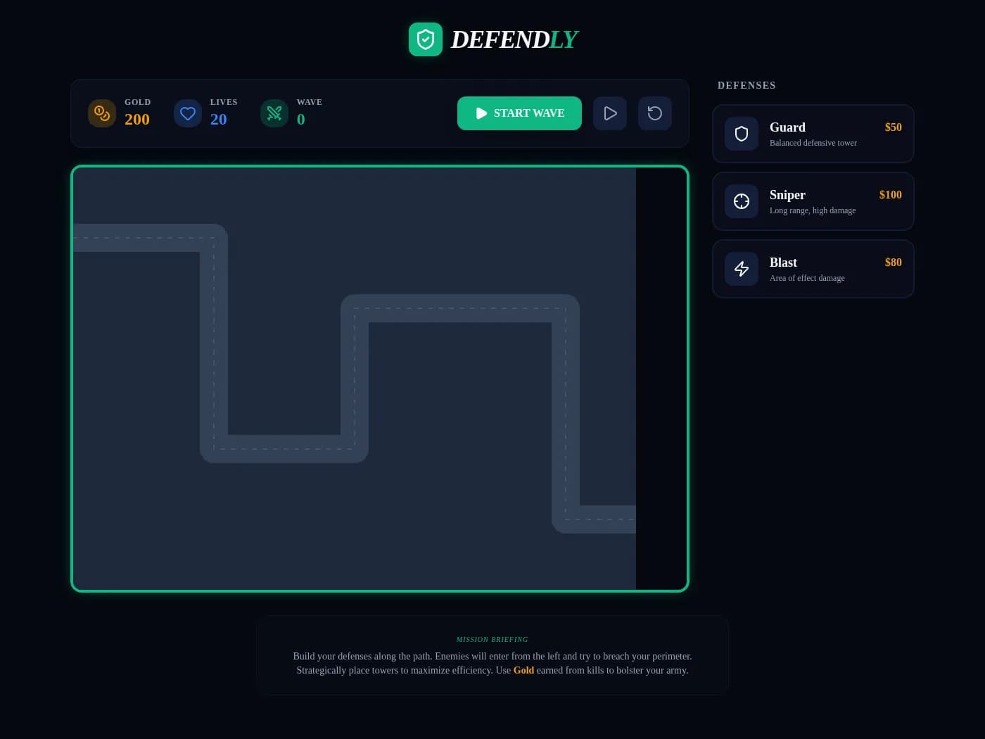 Defendly: 2D Tower Defense