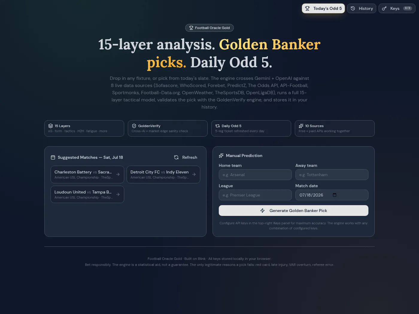 Football Oracle Gold