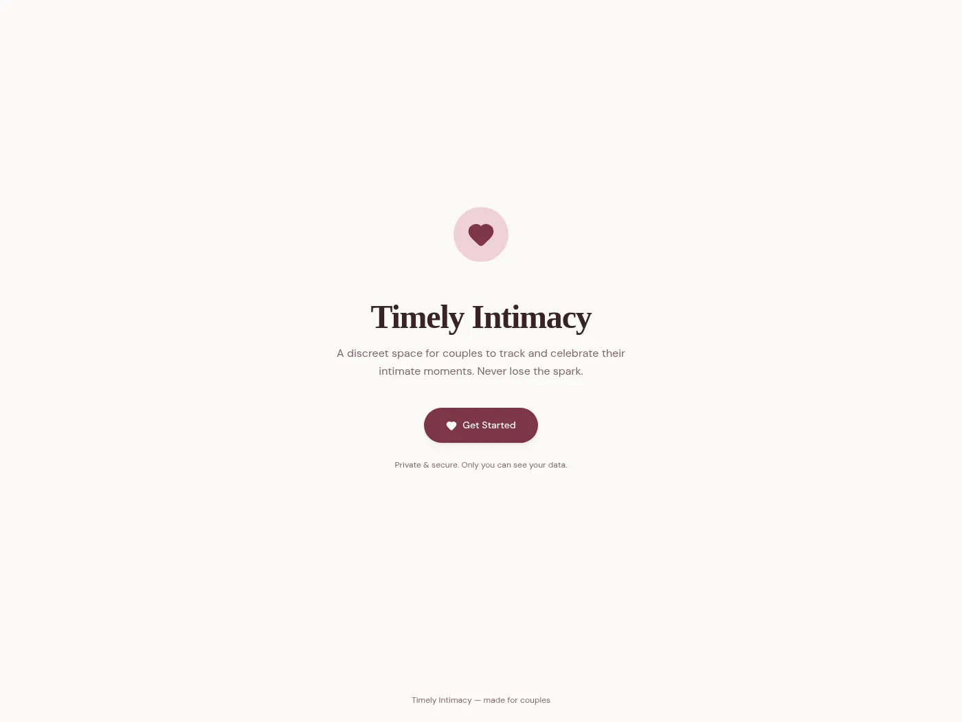 Timely Intimacy