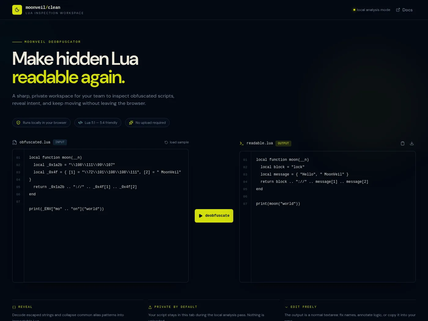 Lua MoonVeil Deobfuscator