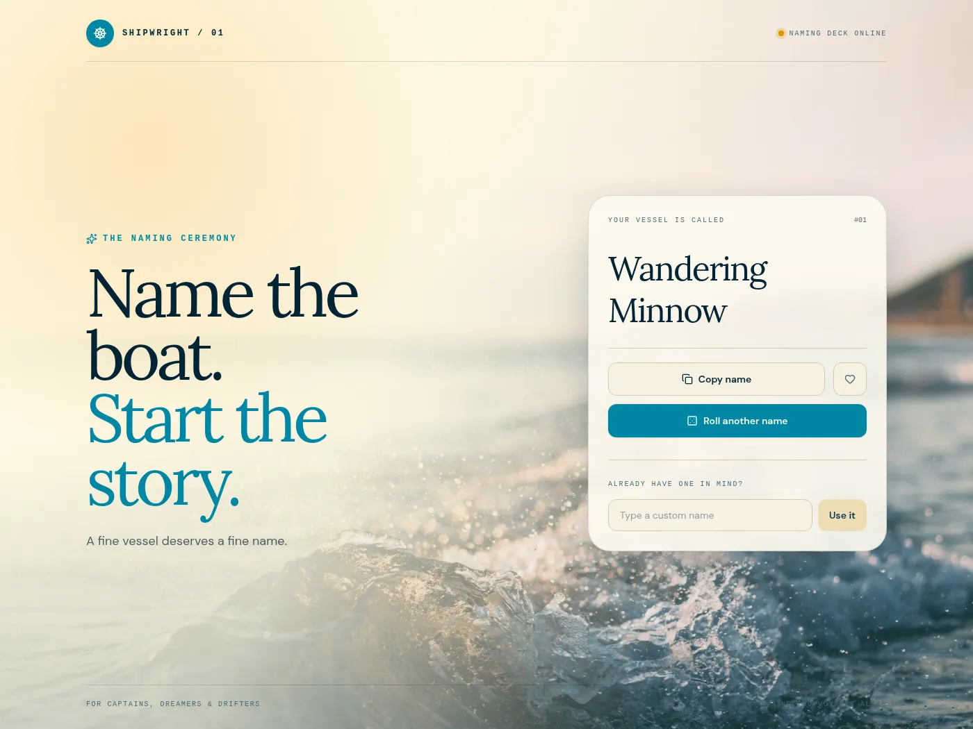 Ship Name Generator