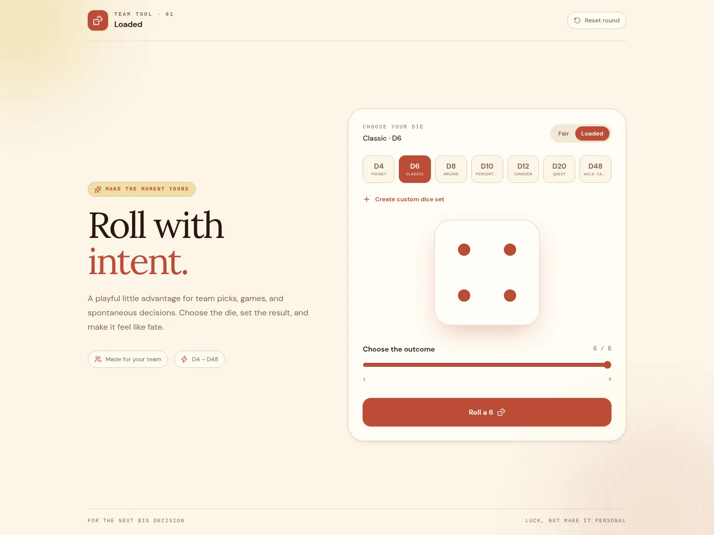 Rigged Dice Roller