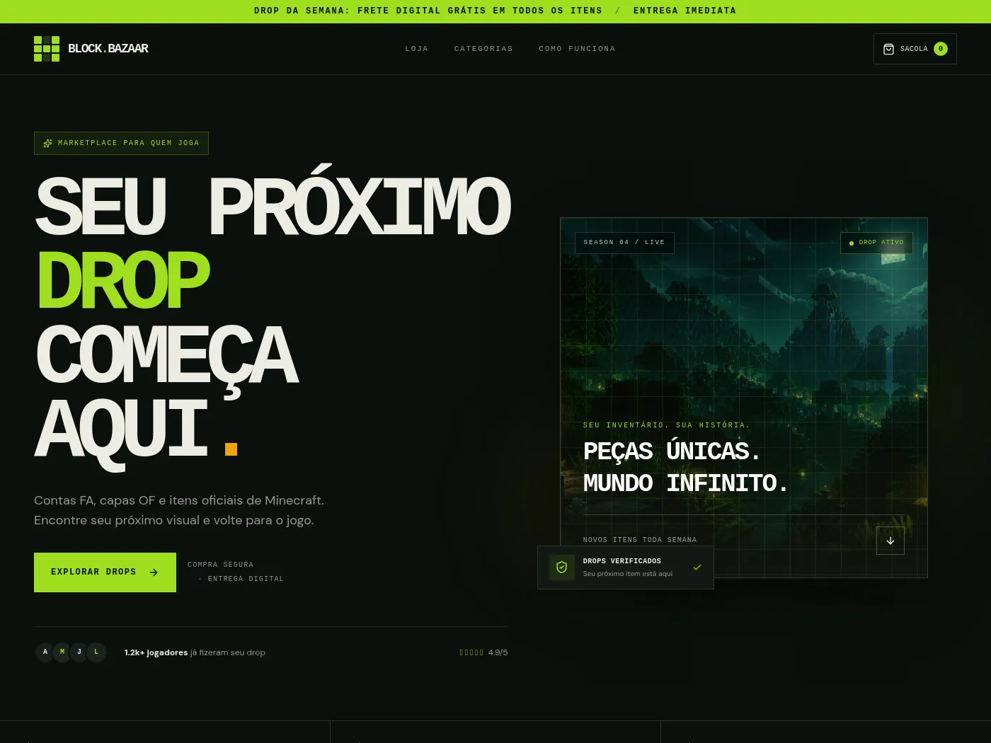 Minecraft Shop Hub