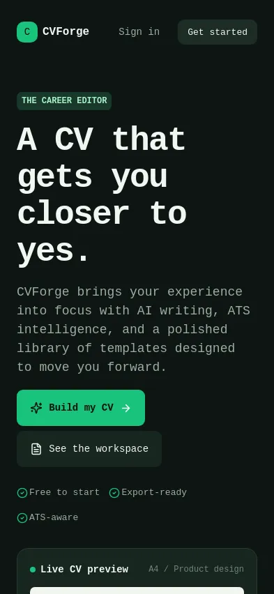 CVForge AI Mobile