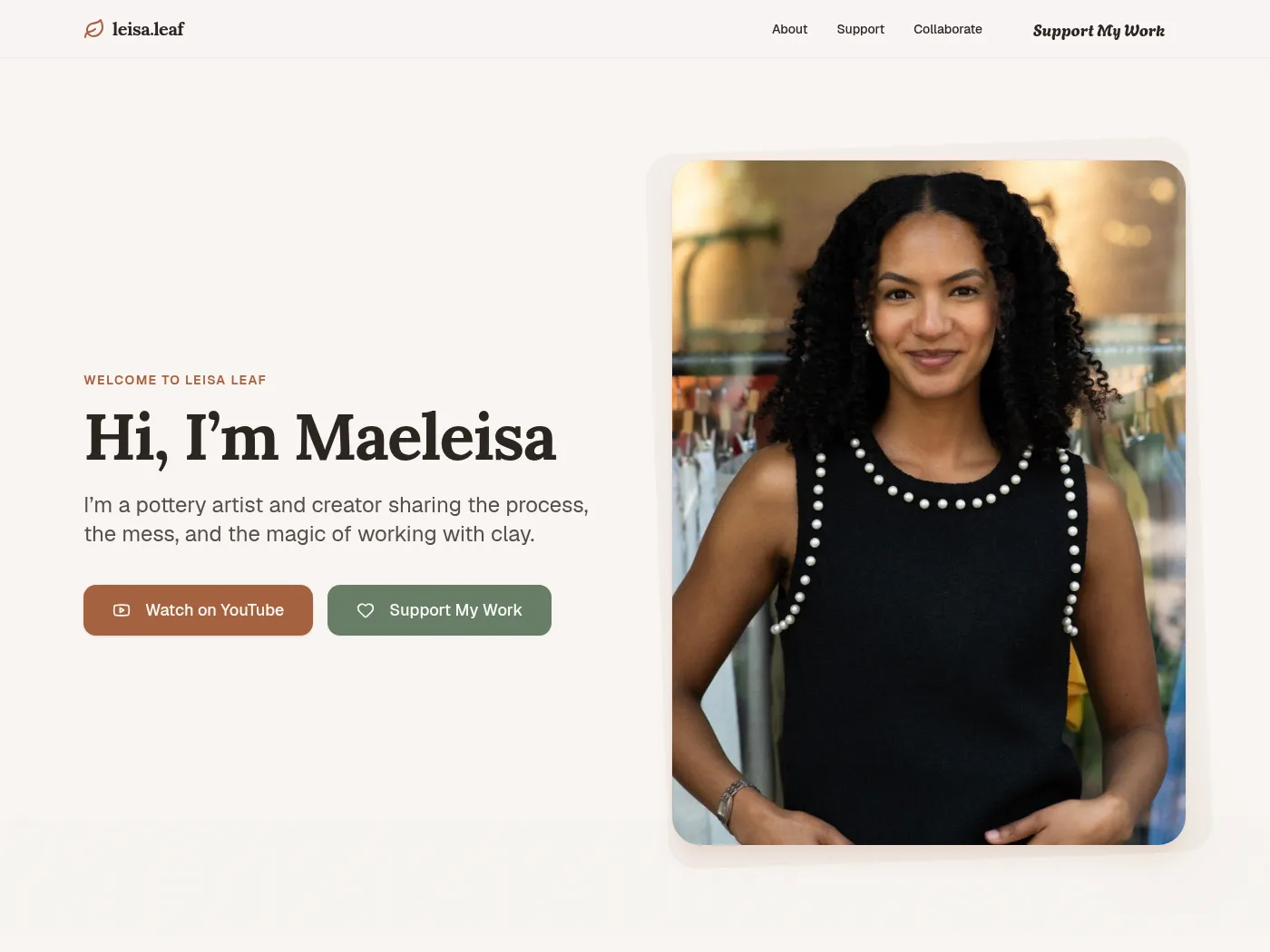 LeisaLeaf Pottery Creator Site