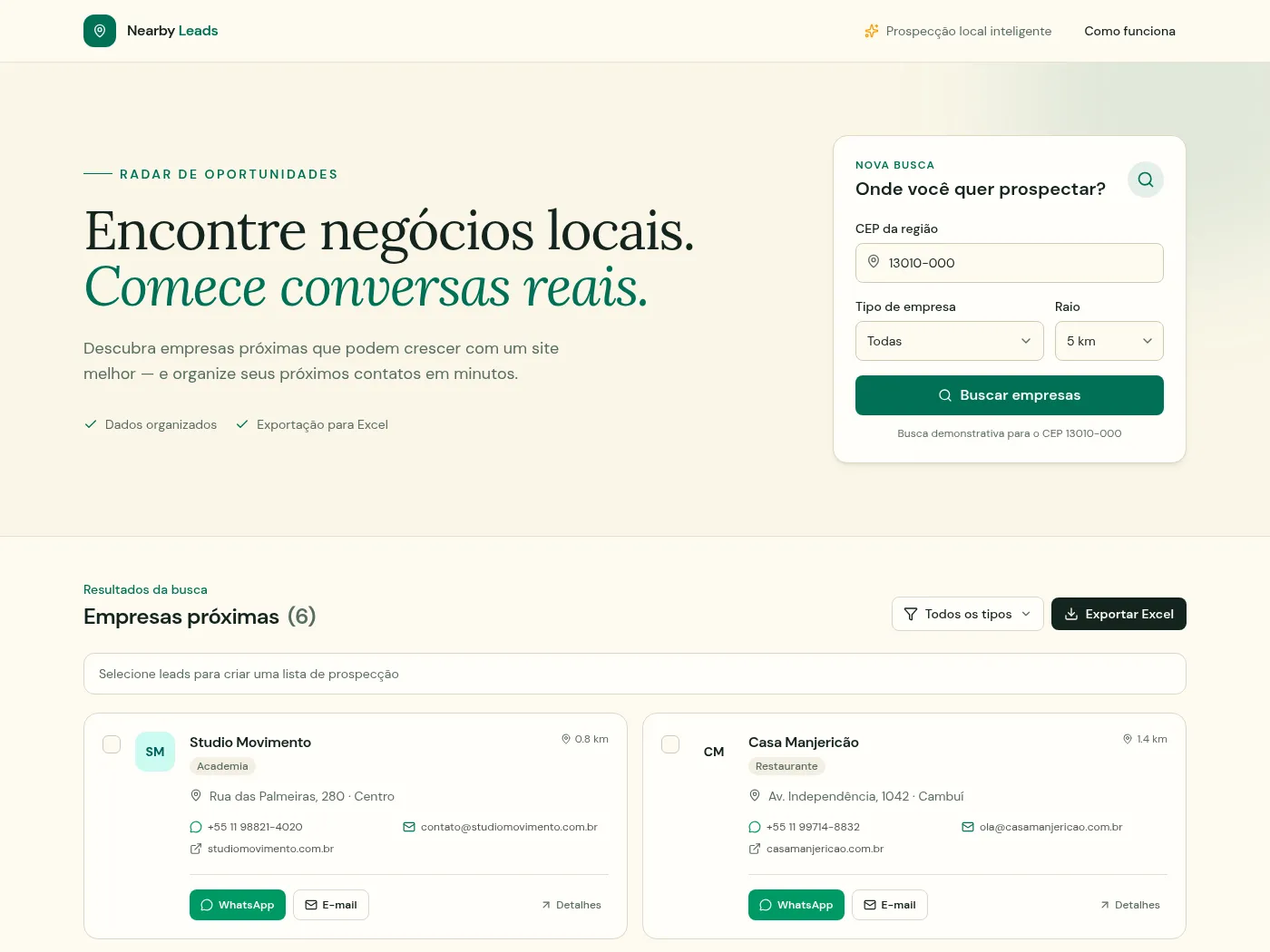 Nearby Leads Finder
