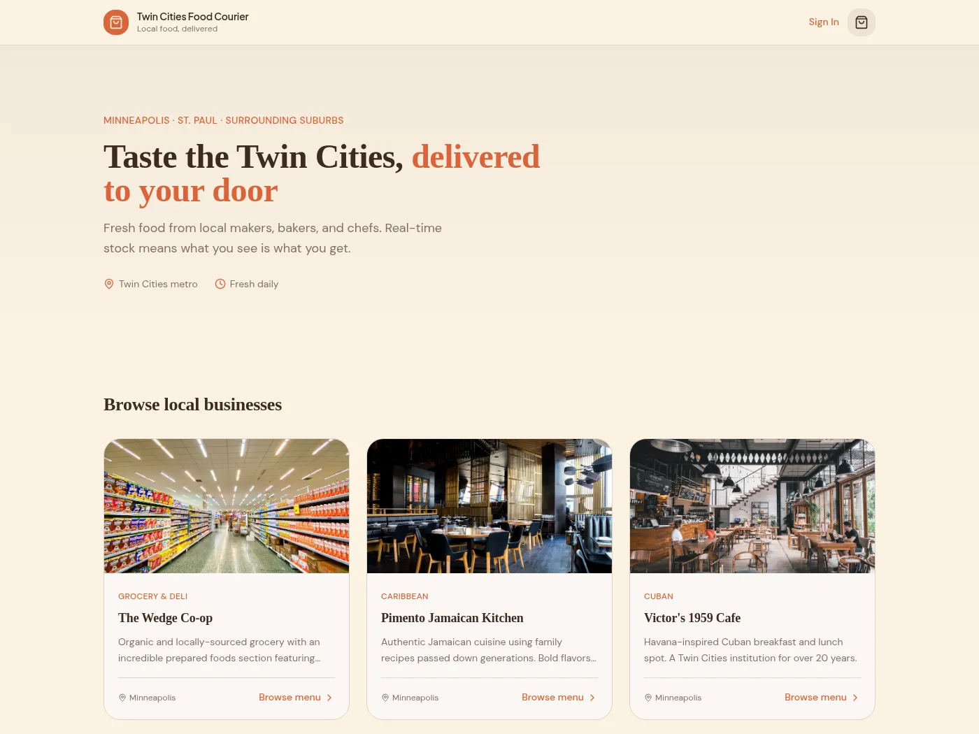 Twin Cities Food Courier