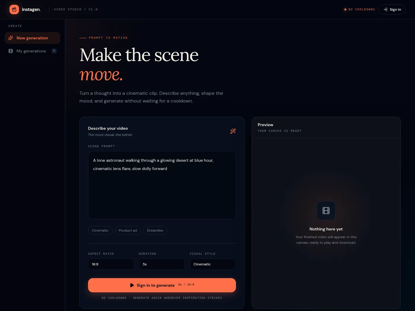 InstaGen AI Video Maker