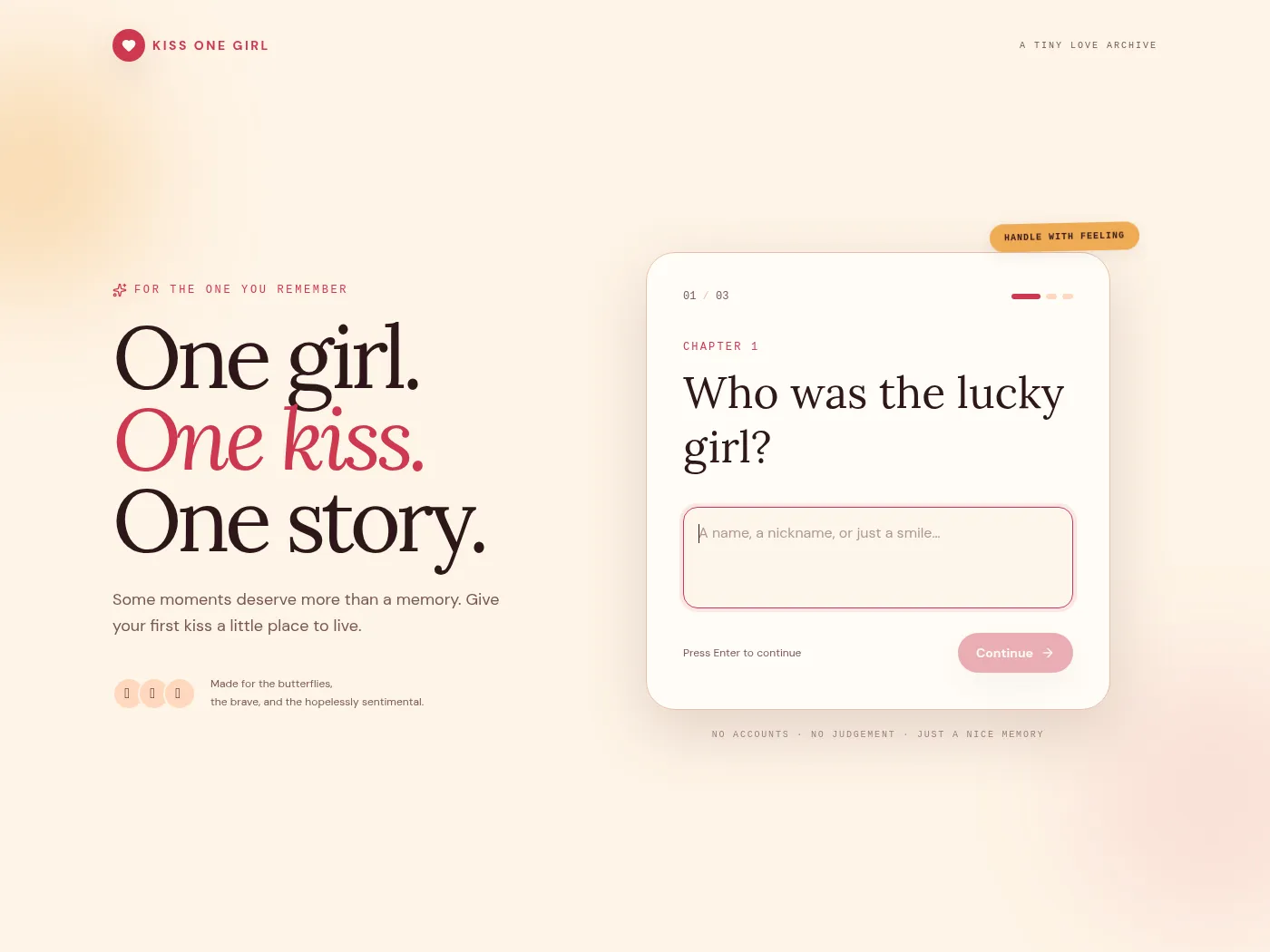 Kiss One Girl App