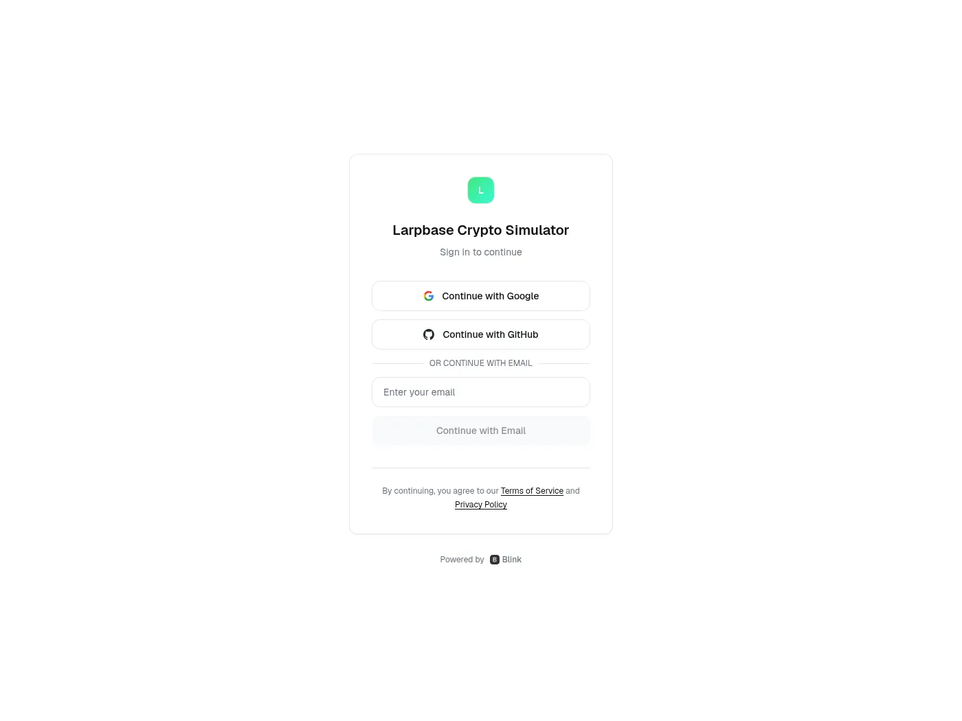 Larpbase Crypto Simulator