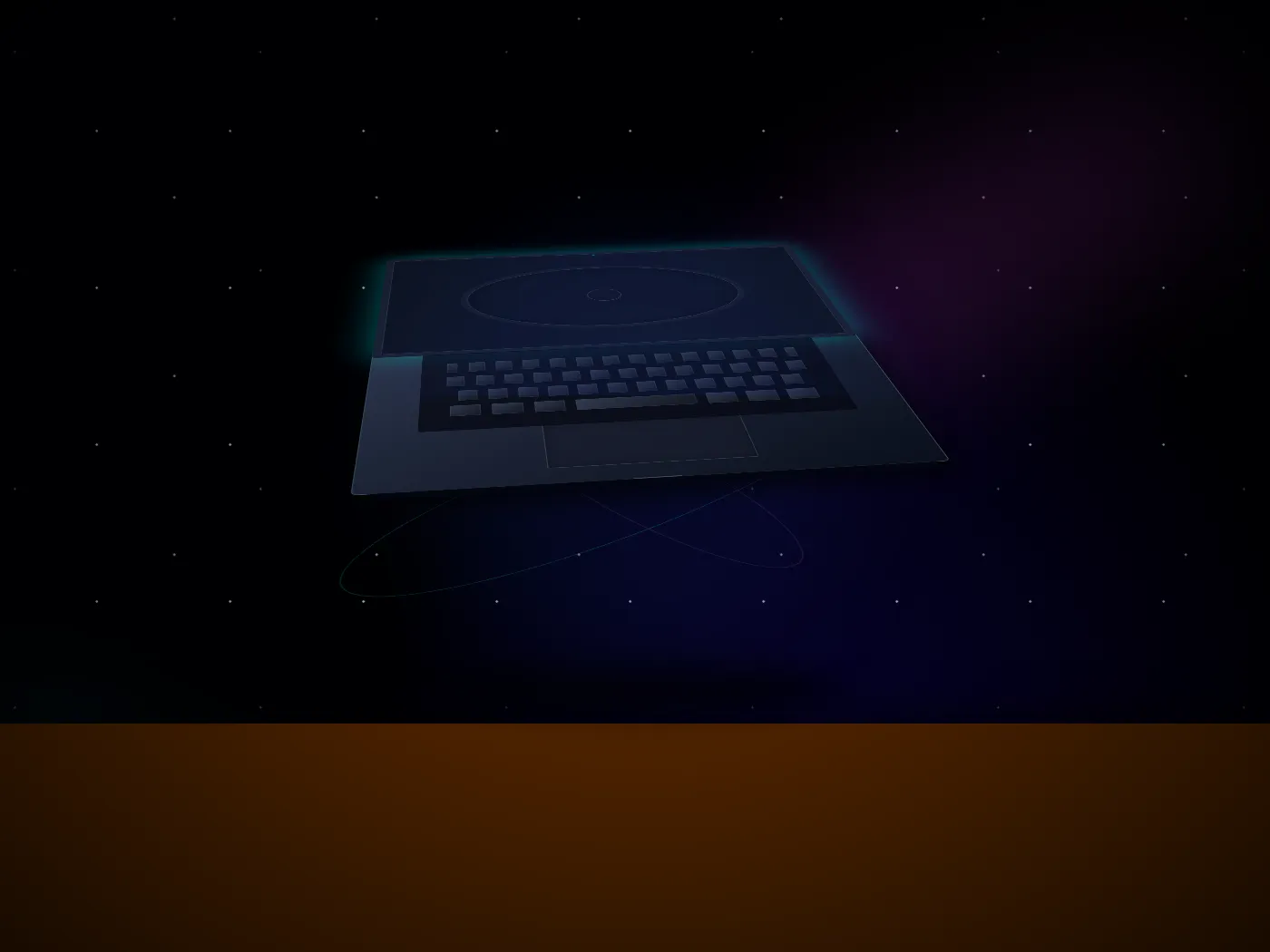 3D CSS Laptop Space Demo