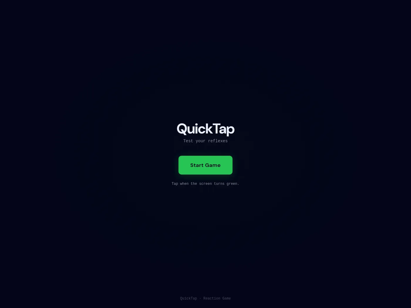 QuickTap Reaction Game