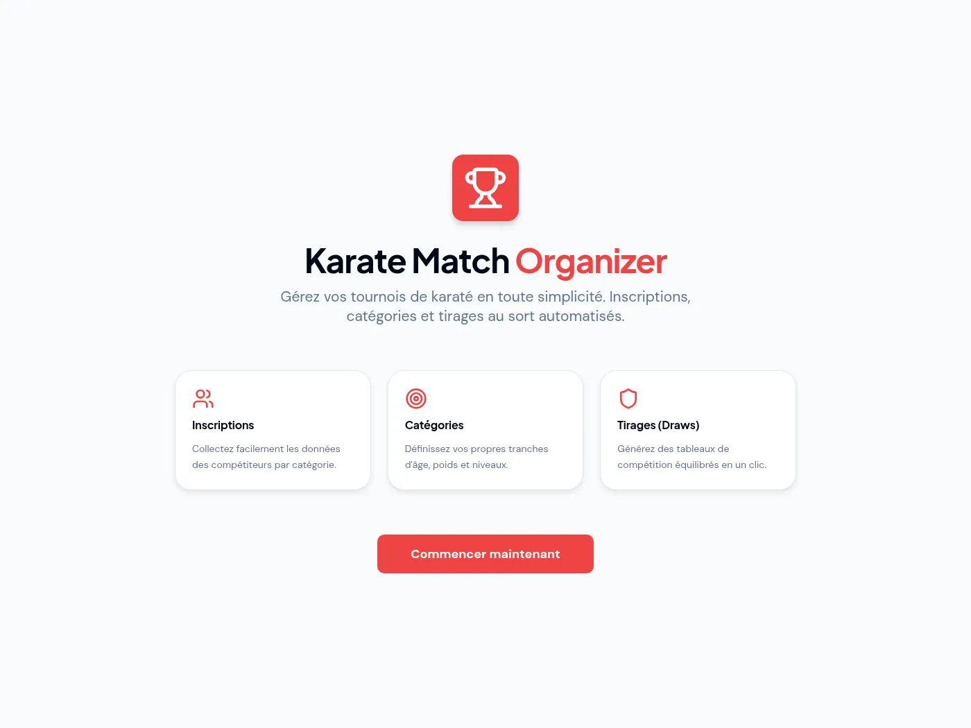 Karate Match Organizer