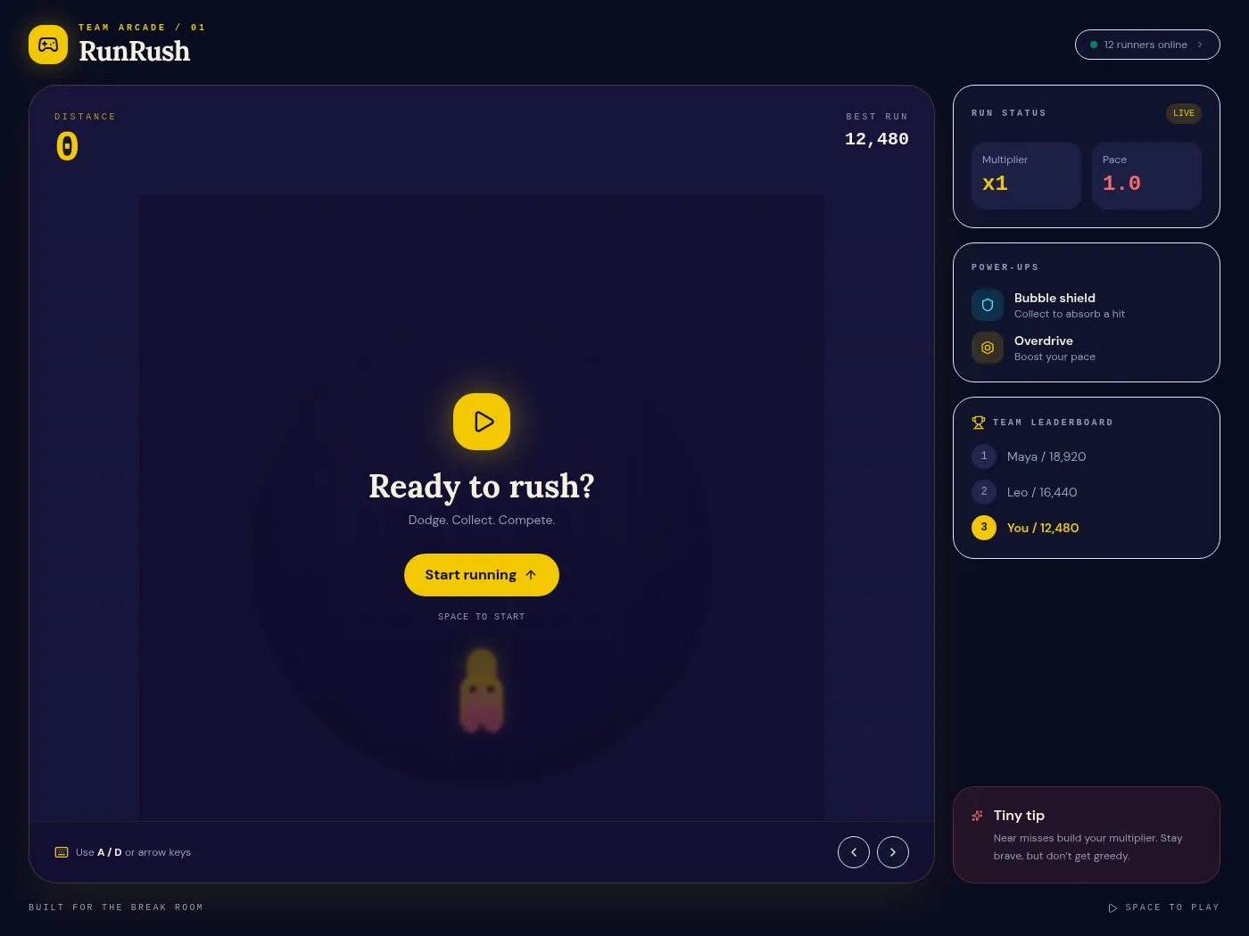 RunRush Web Game