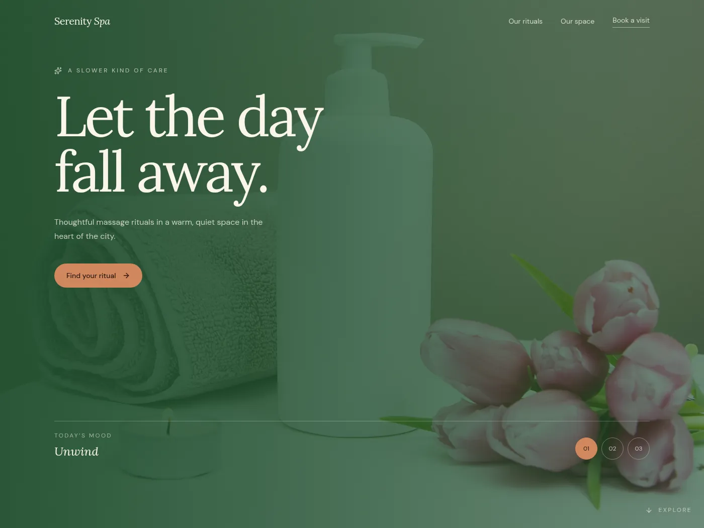 Serenity Spa Website