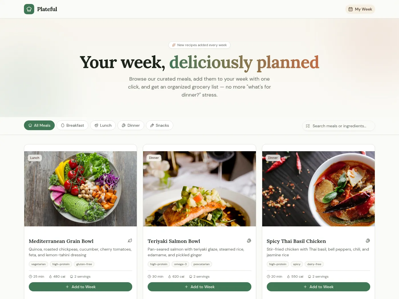 Meal Planner Website