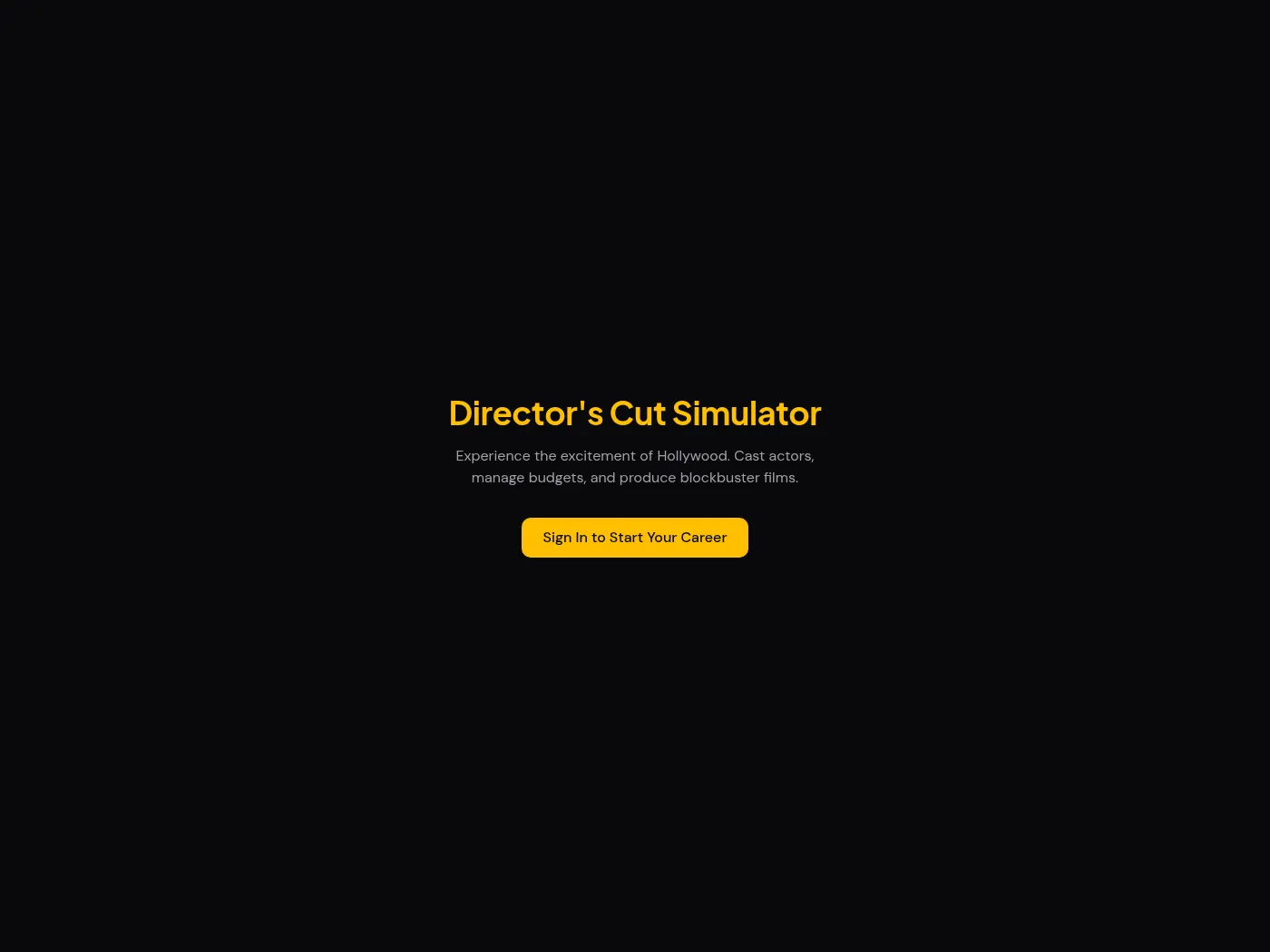 Director's Cut Simulator