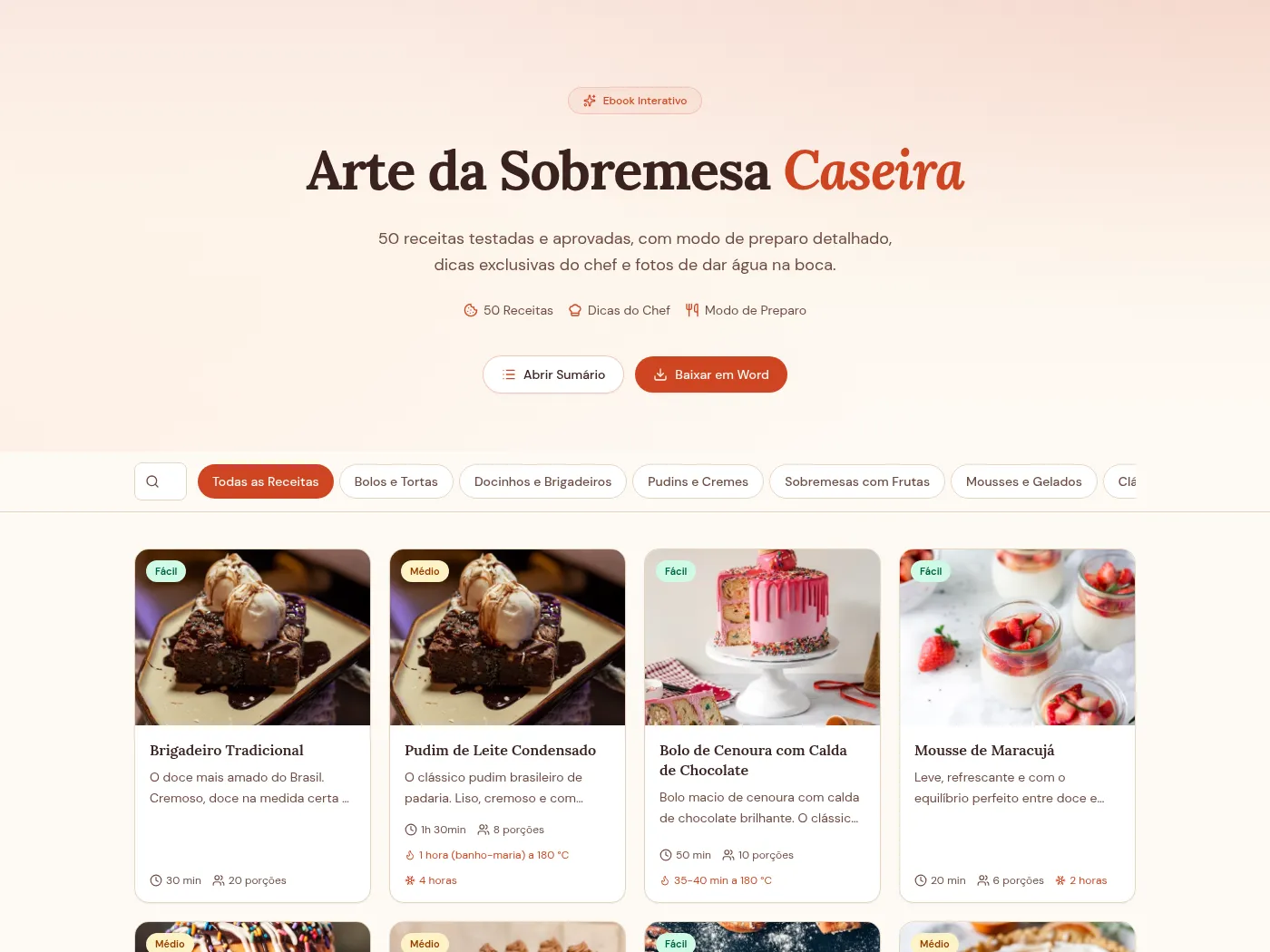 Arte da Sobremesa Caseira