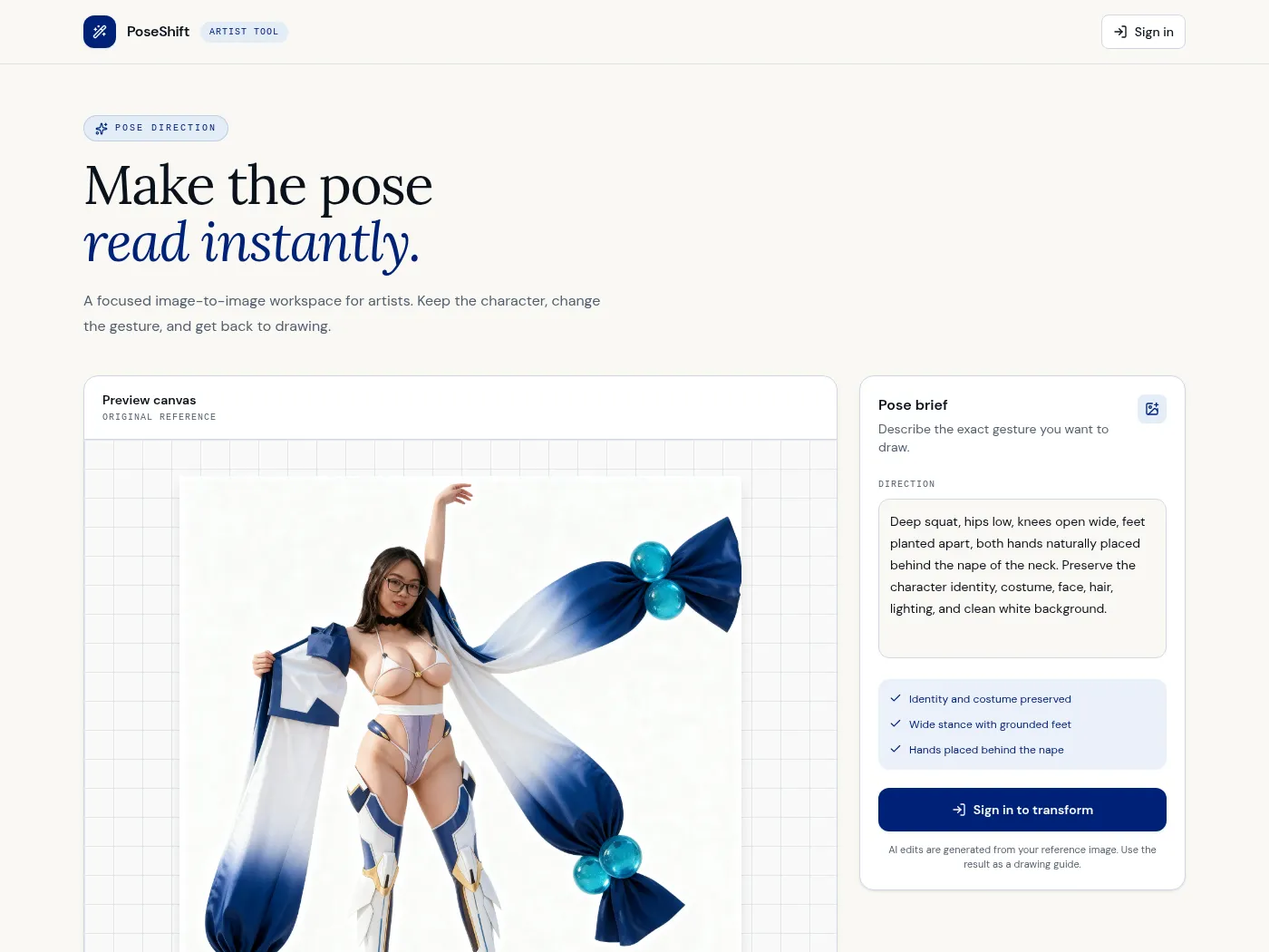 PoseAdjust Web Tool