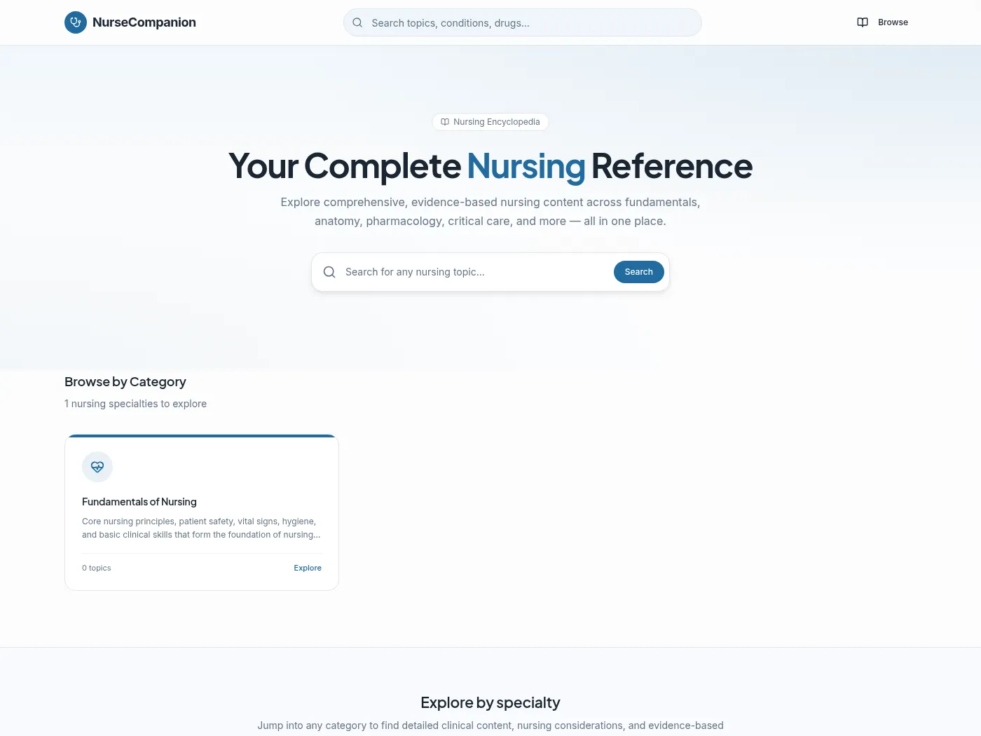 NurseCompanion Hub