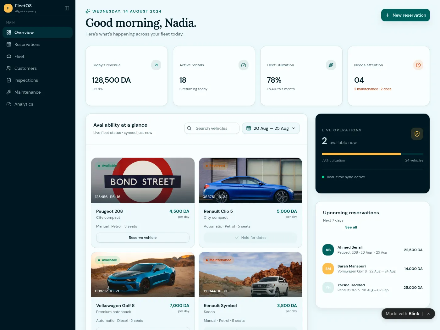 FleetOS: Car Rental Platform