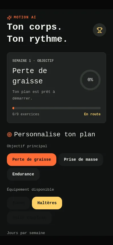 AI Fitness Program Mobile