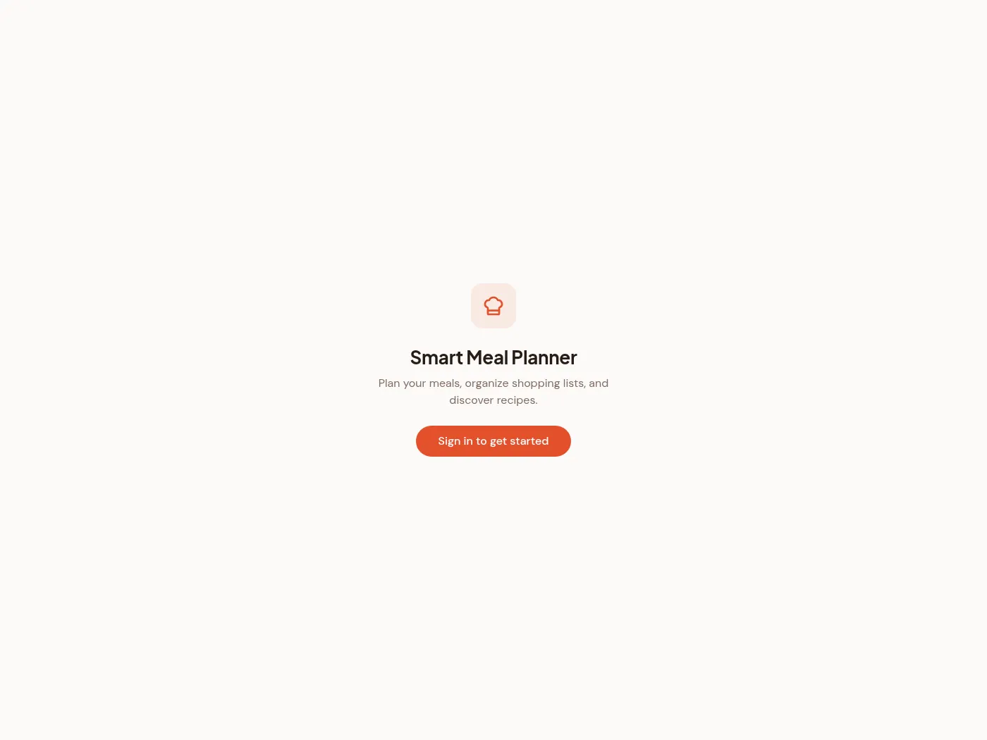 Smart Meal Planner