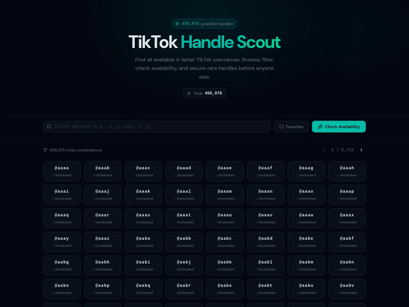 TikTok Handle Scout