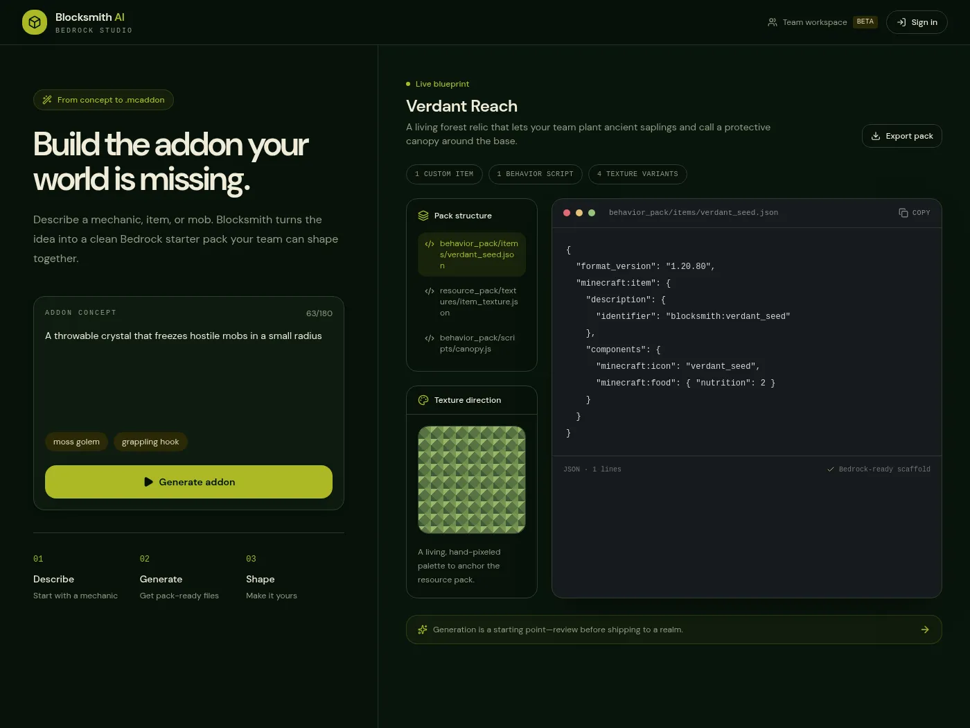 AI Bedrock Addon Maker