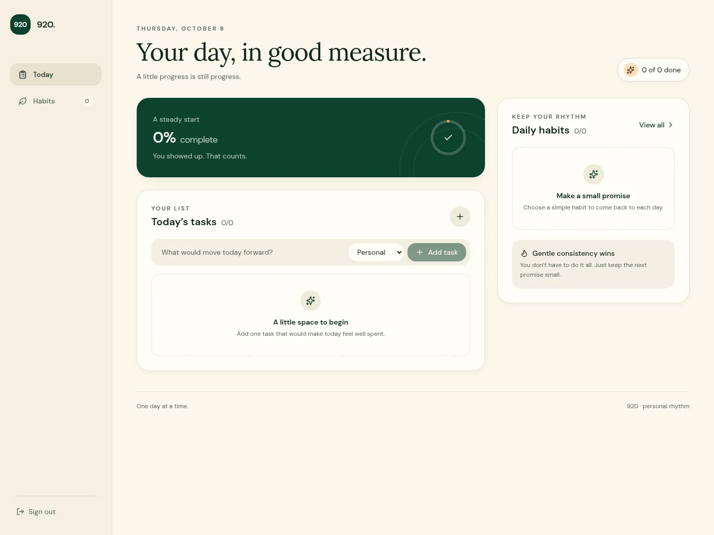 920 Productivity Tracker