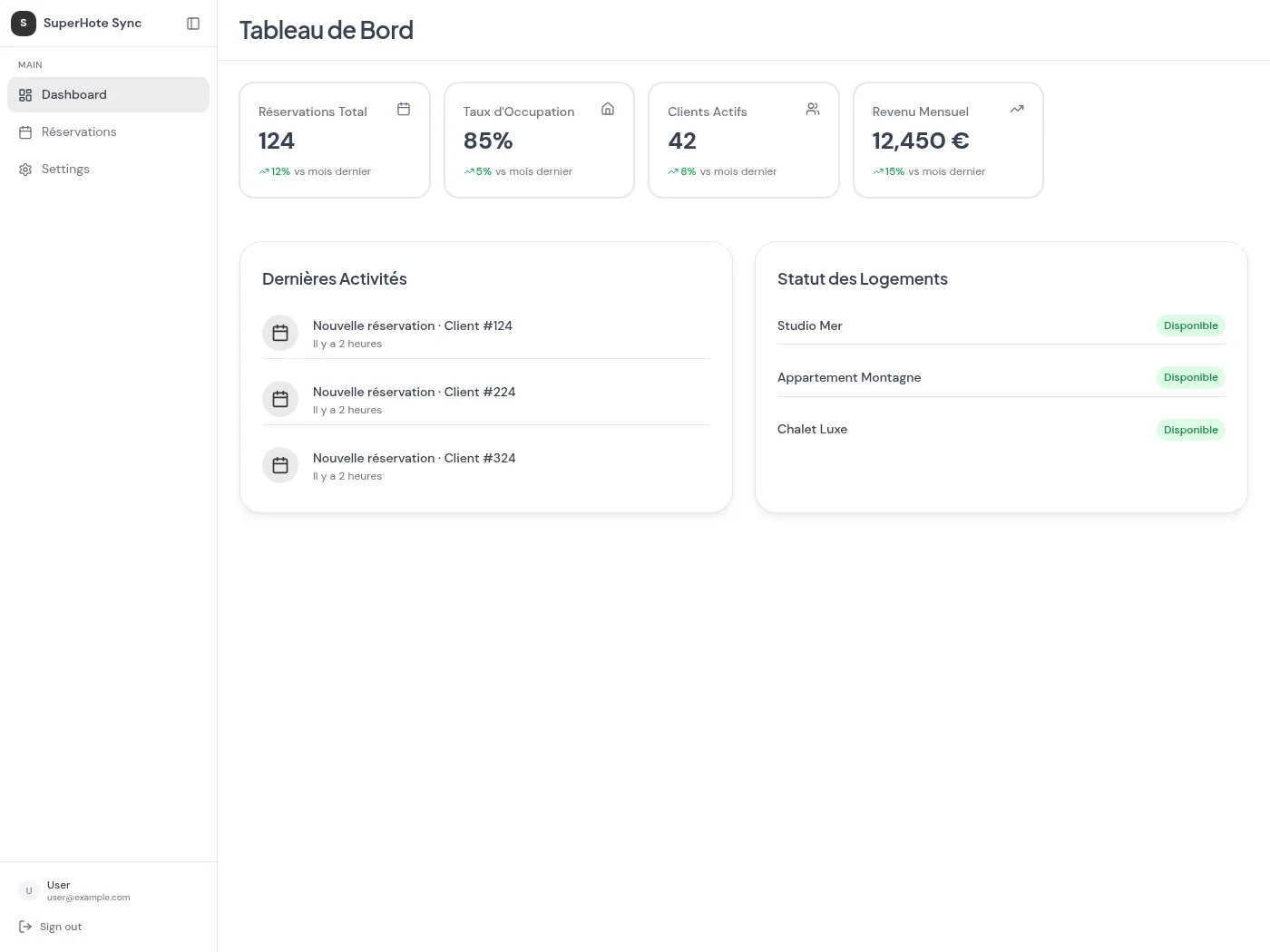 SuperHote Booking Integration
