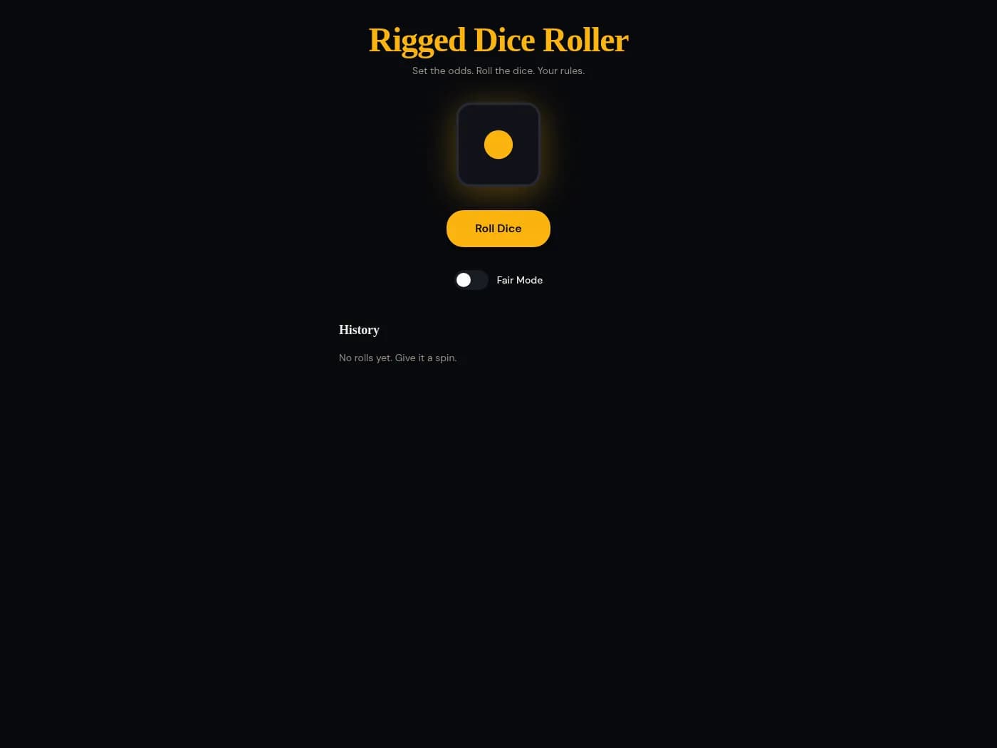 Rigged Dice Roller