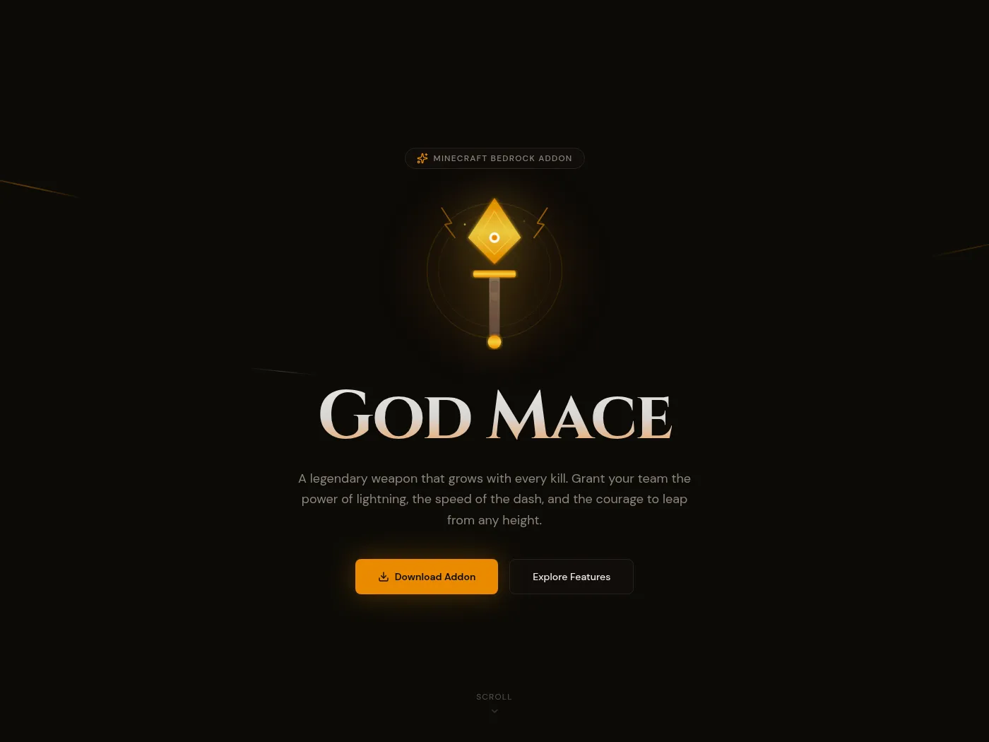 God Mace Minecraft Addon