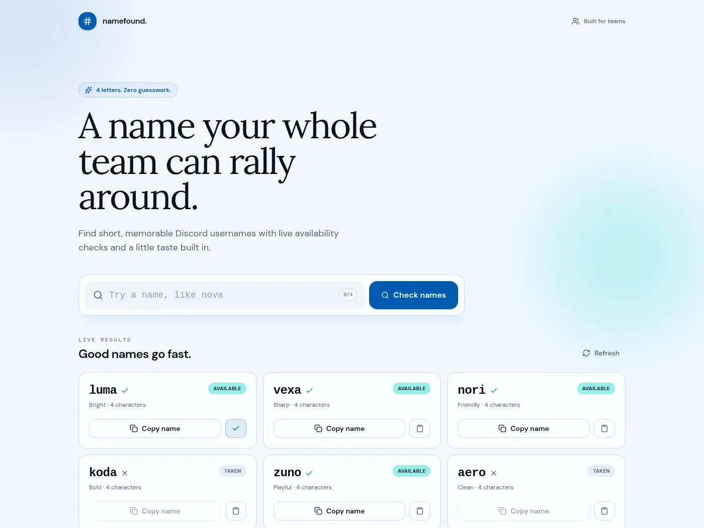 Discord Name Finder