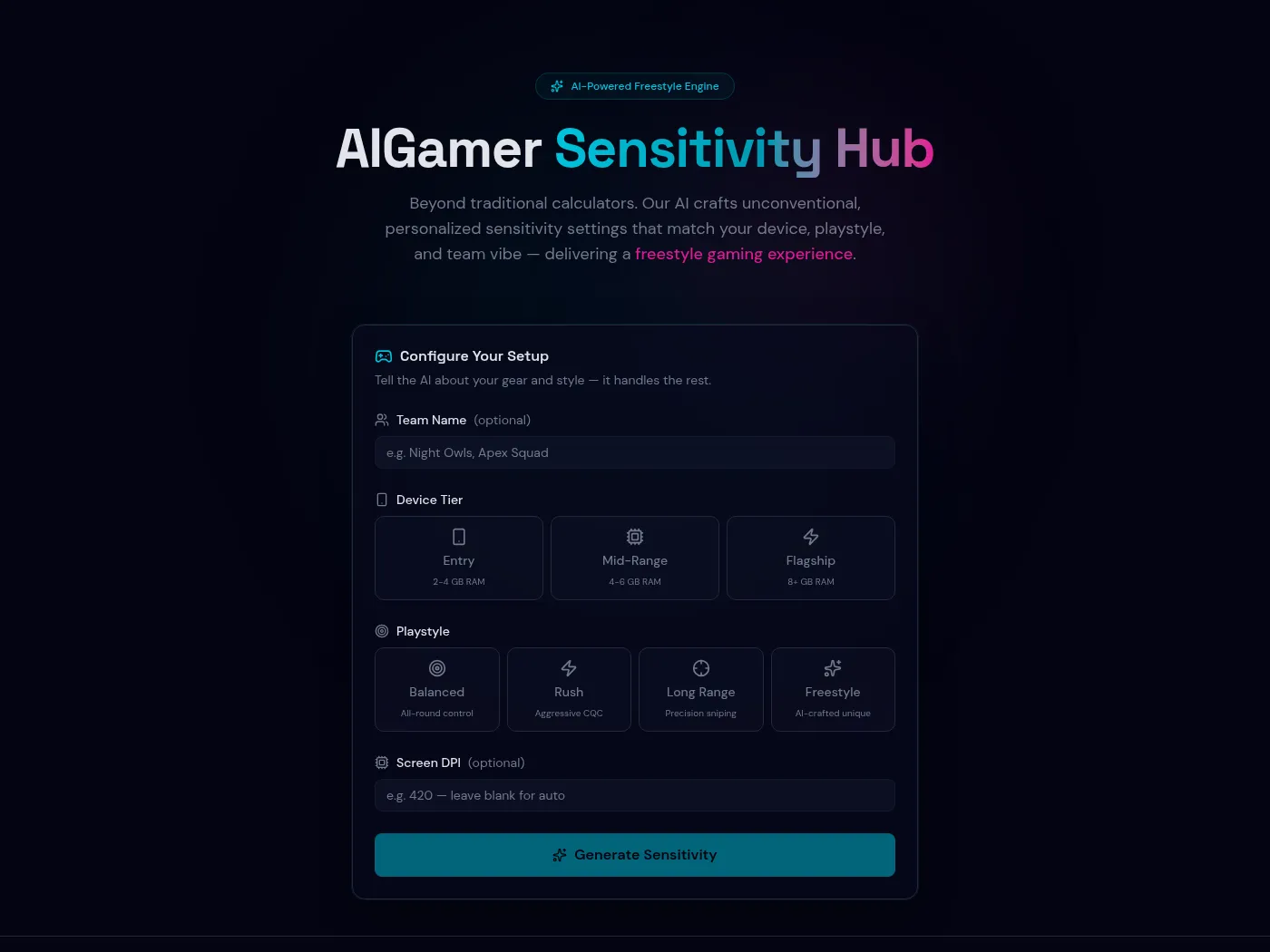AIGamer Sensitivity Hub