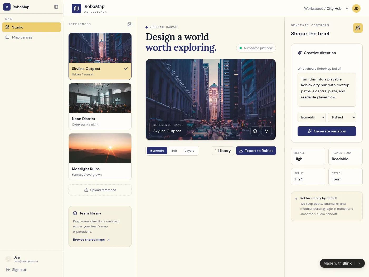 RoboMap AI Designer