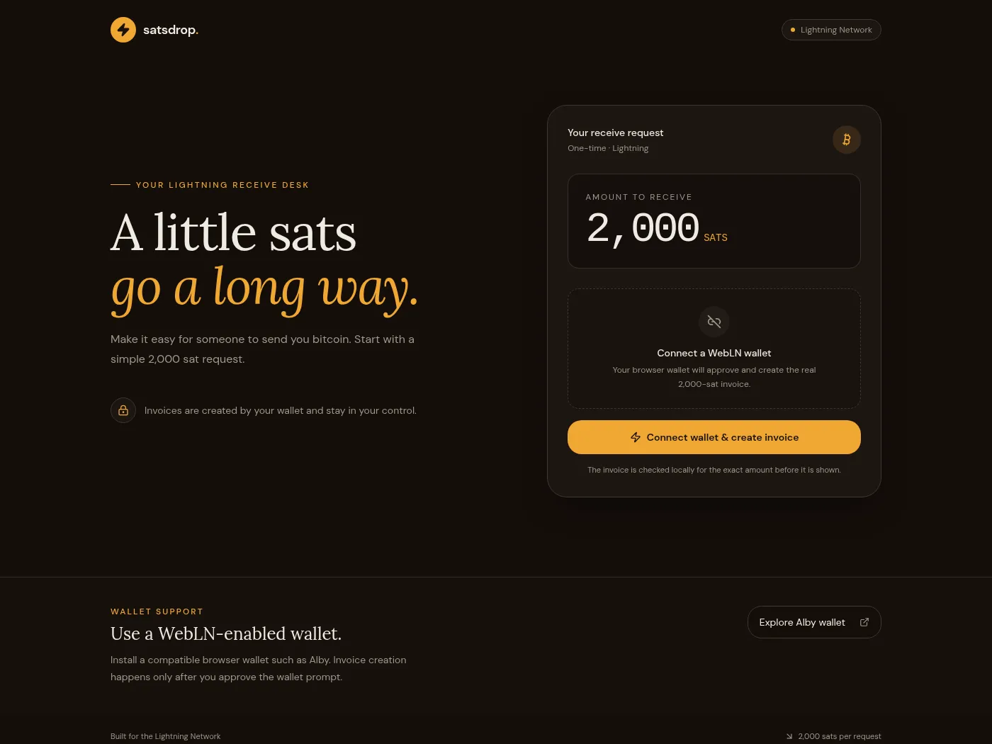 Sats Invoice Generator