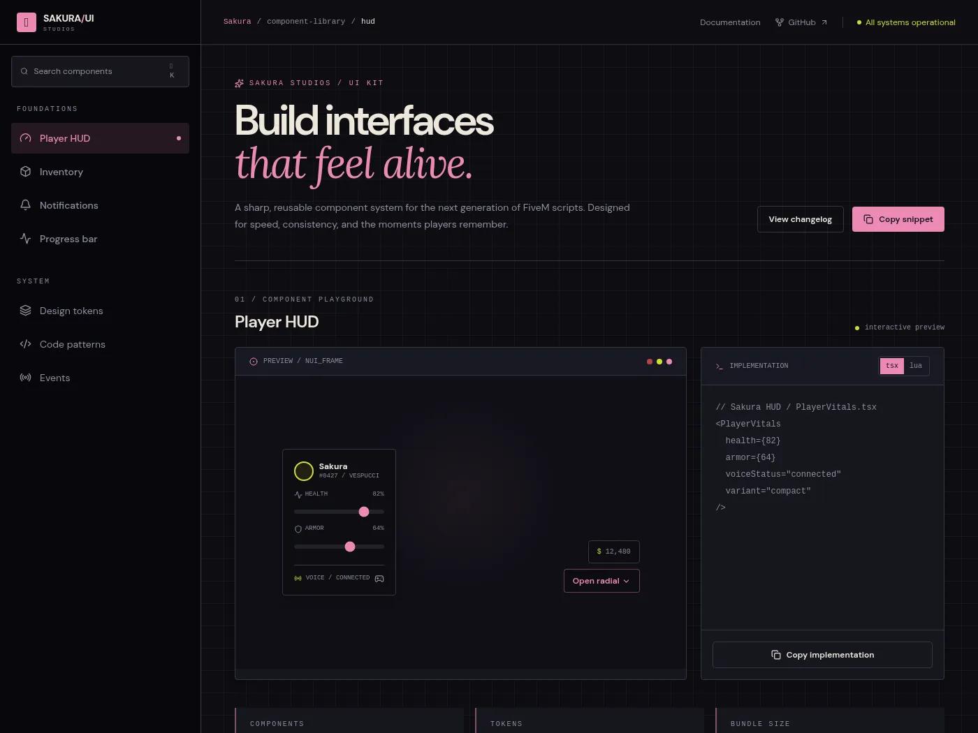 Sakura FiveM UI Kit