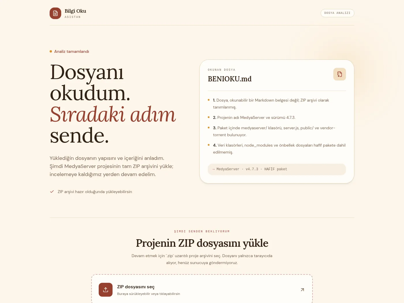 Bilgi Oku Asistanı