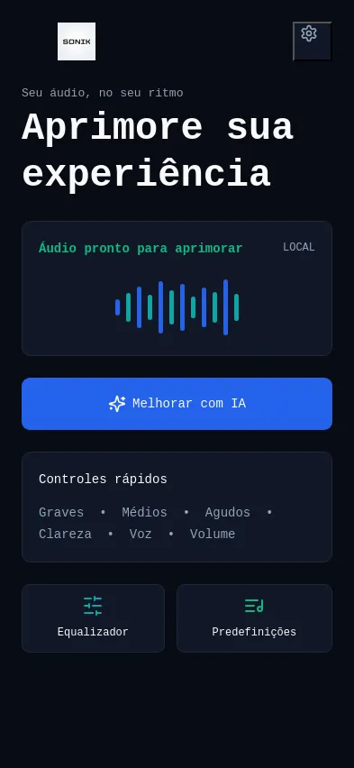 SONIK IA Áudio App