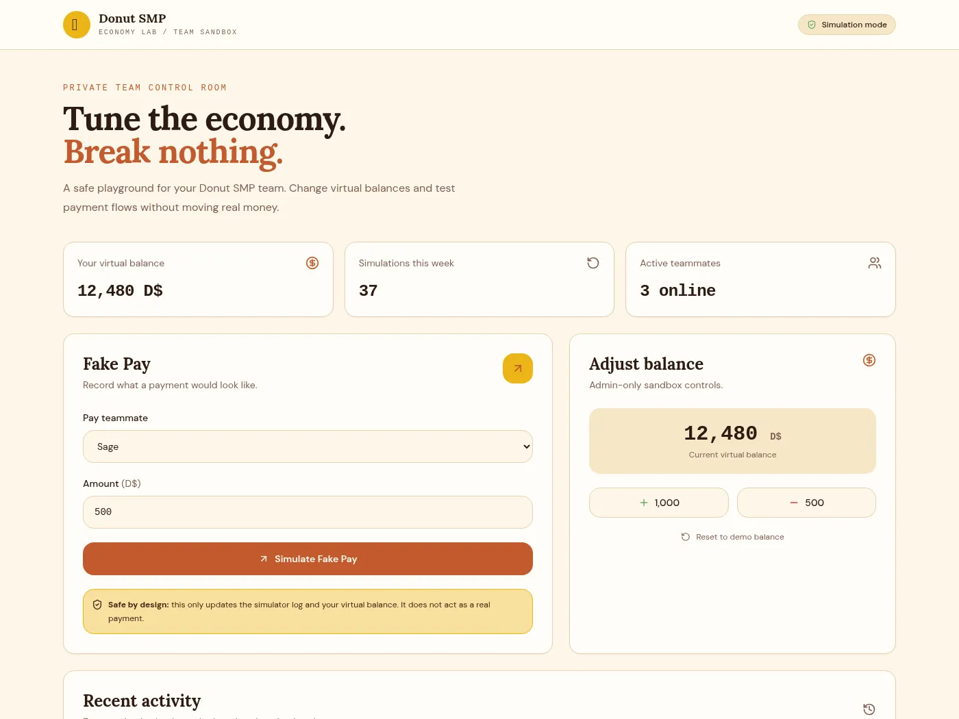 Donut Economy Simulator