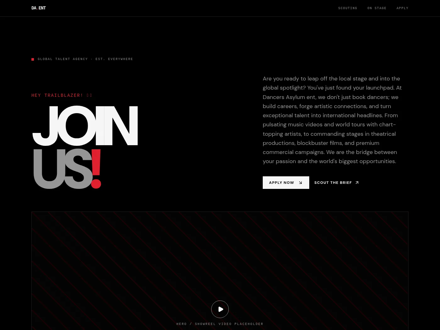 Dancers Asylum Ent Website