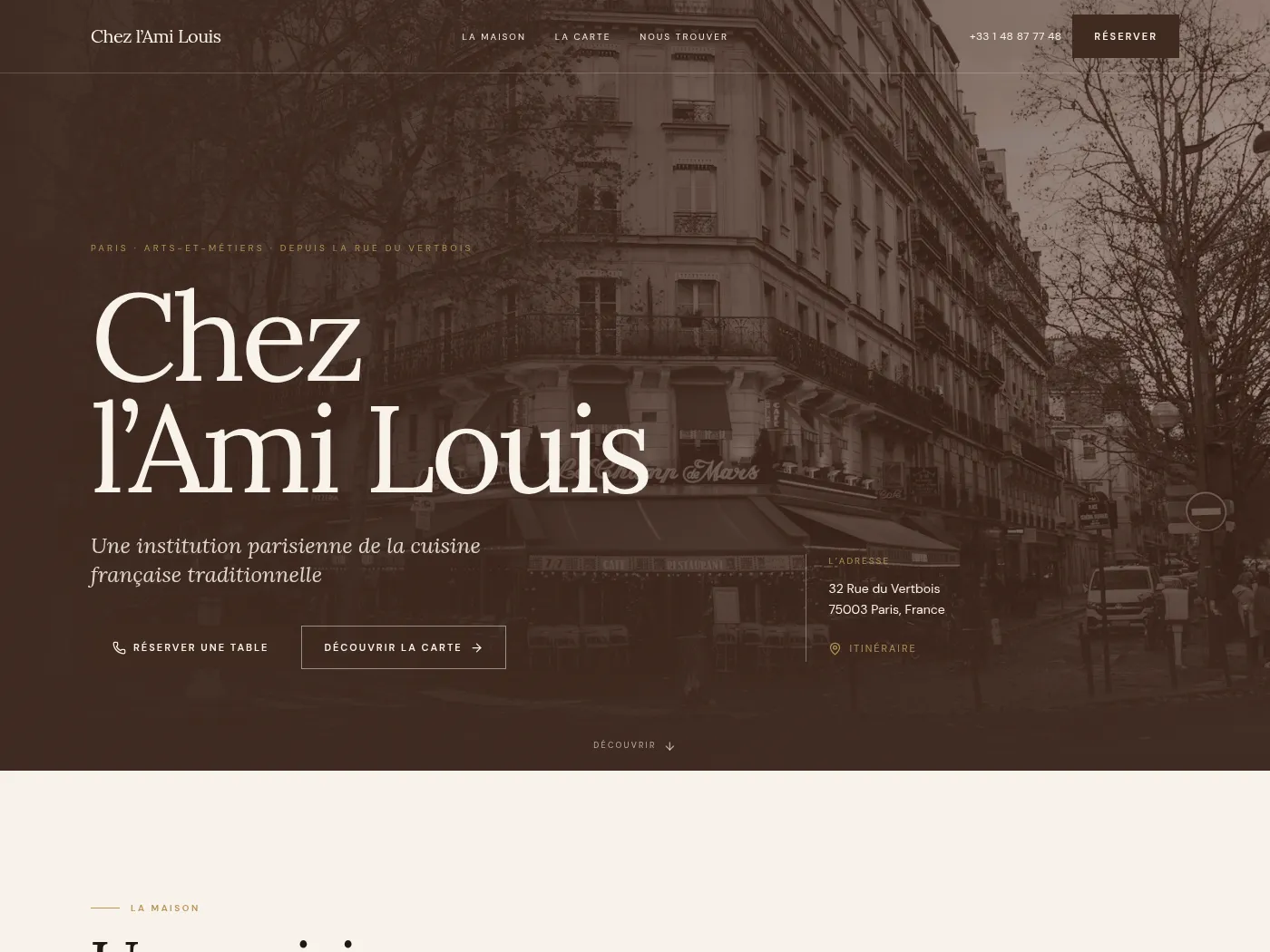 Chez l’Ami Louis Premium Web