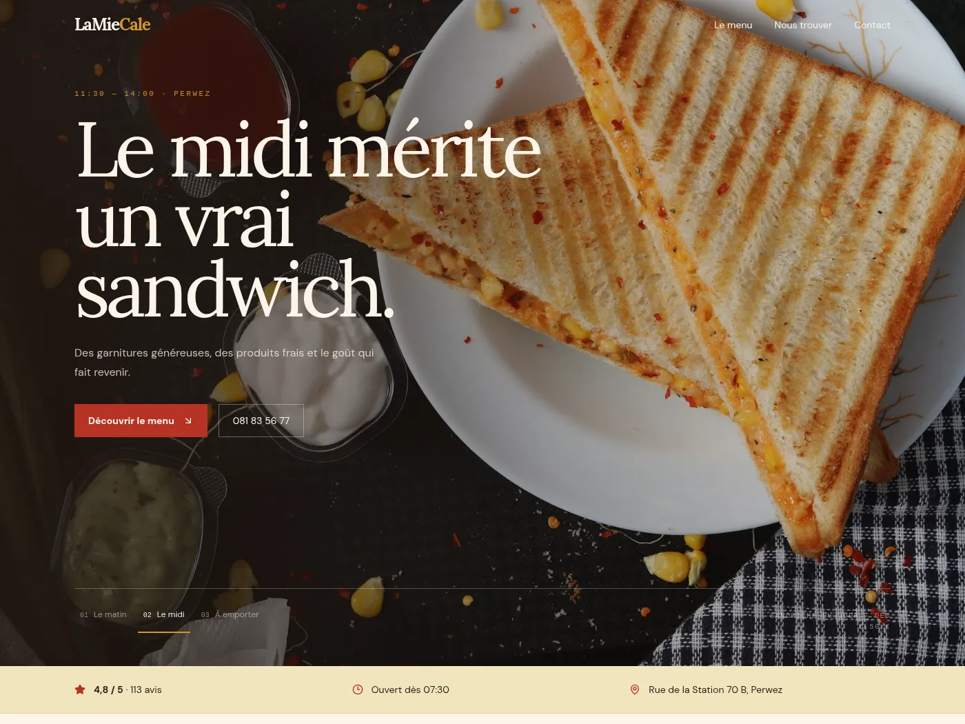 LaMieCale Sandwicherie Web