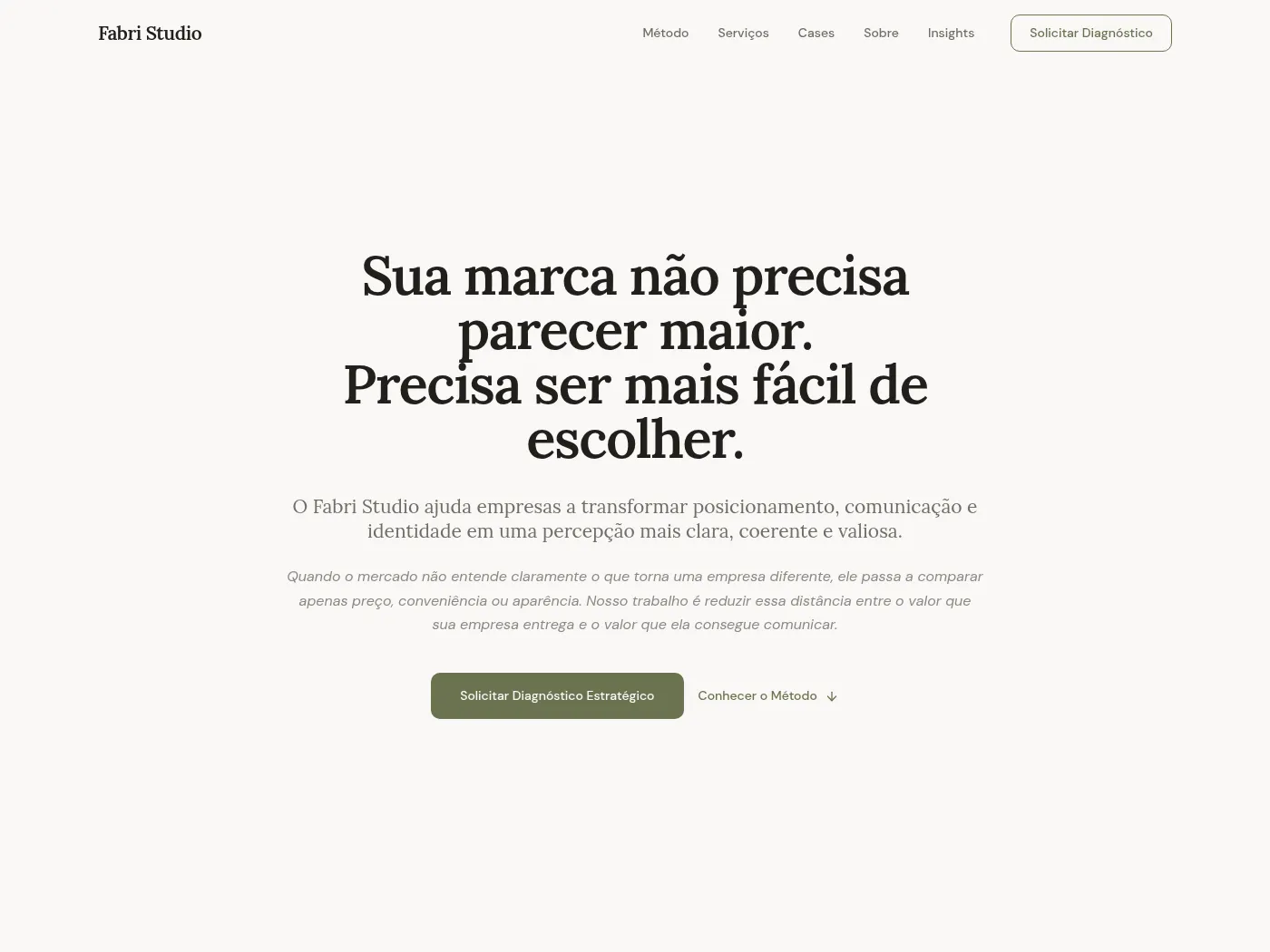Fabri Studio Clarity Site