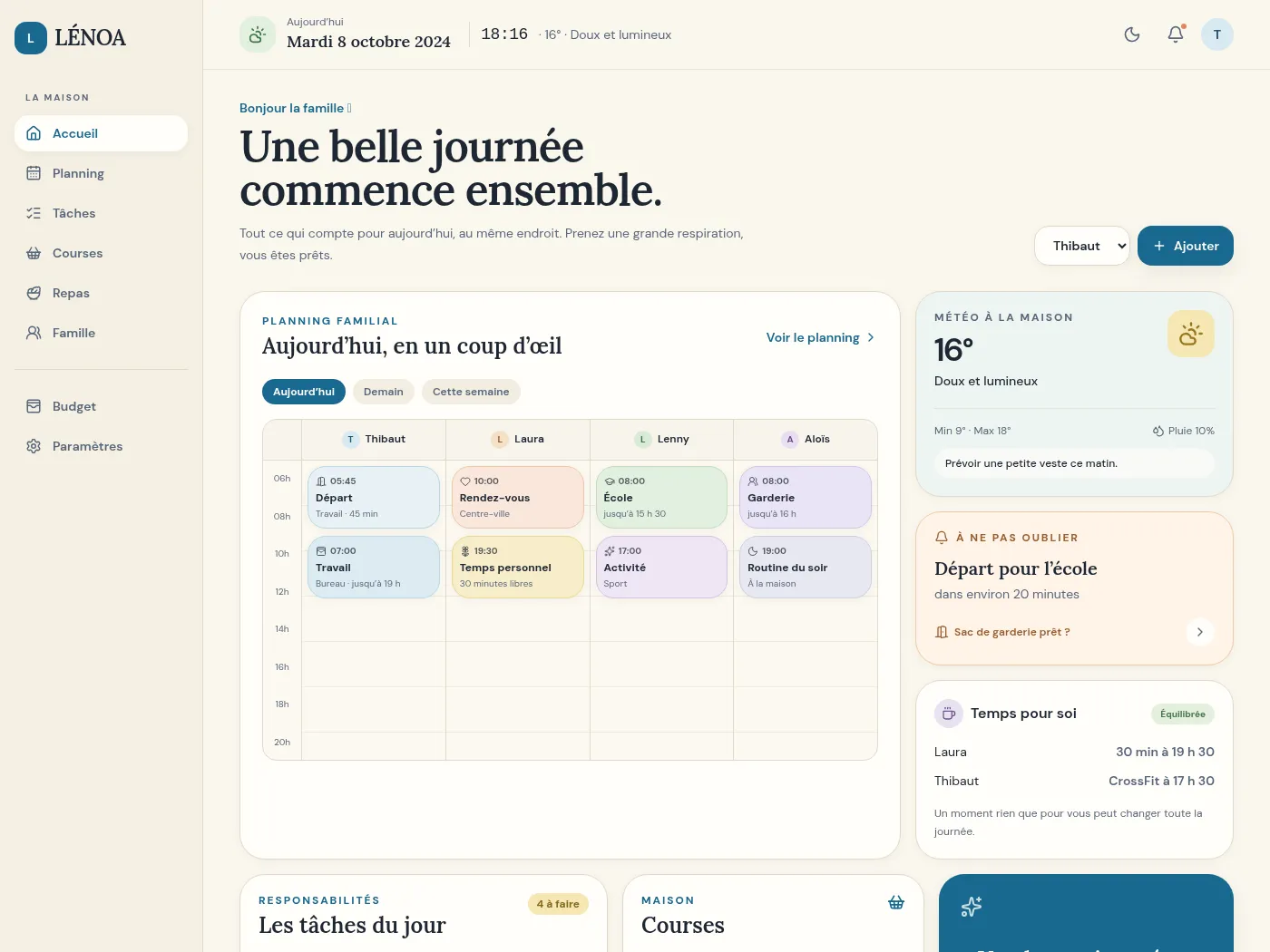 LÉNOA Family Dashboard