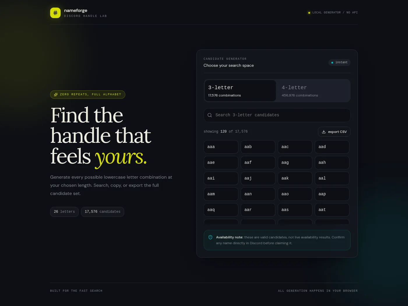 Discord Username Finder