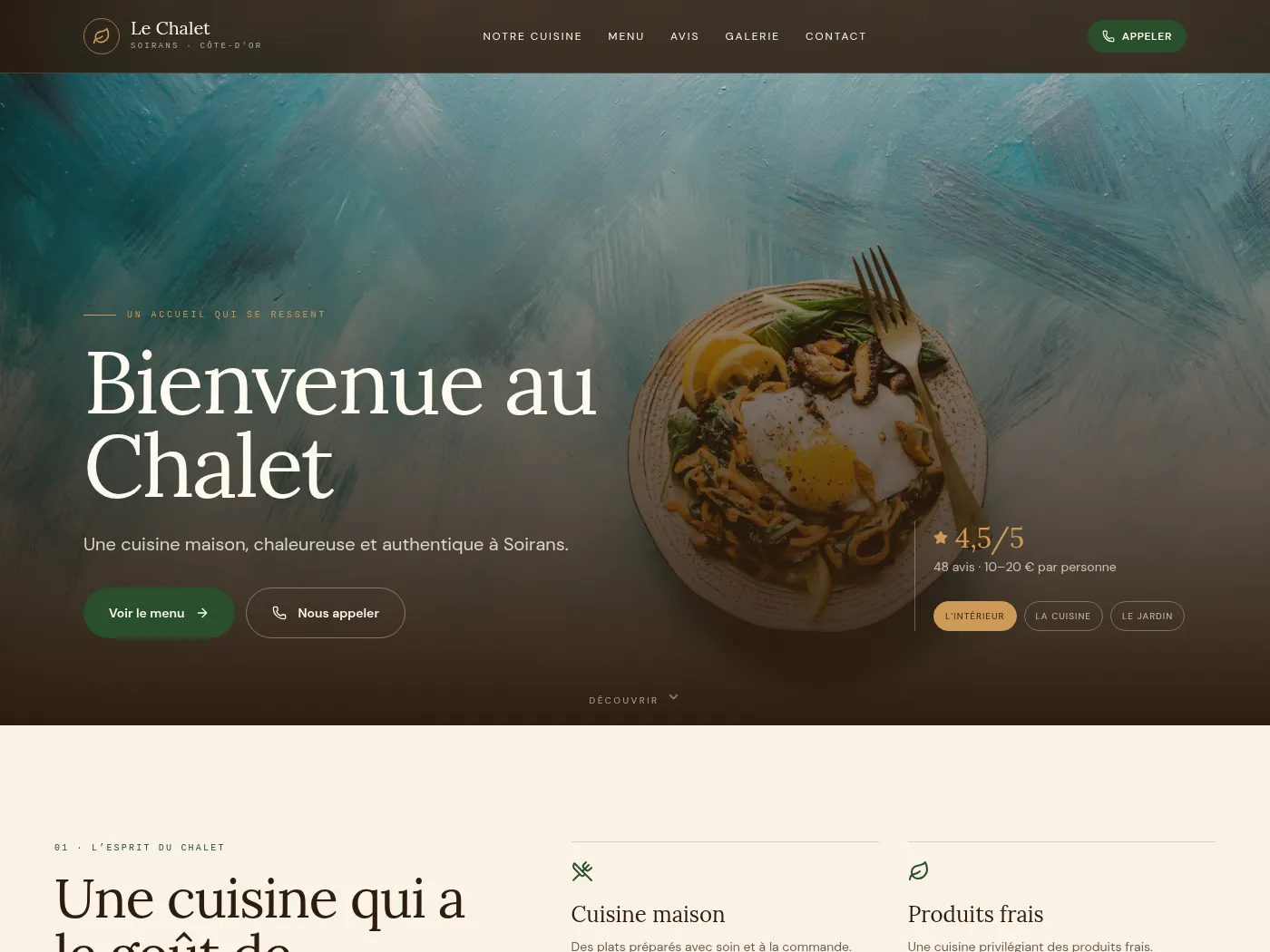 Le Chalet Website